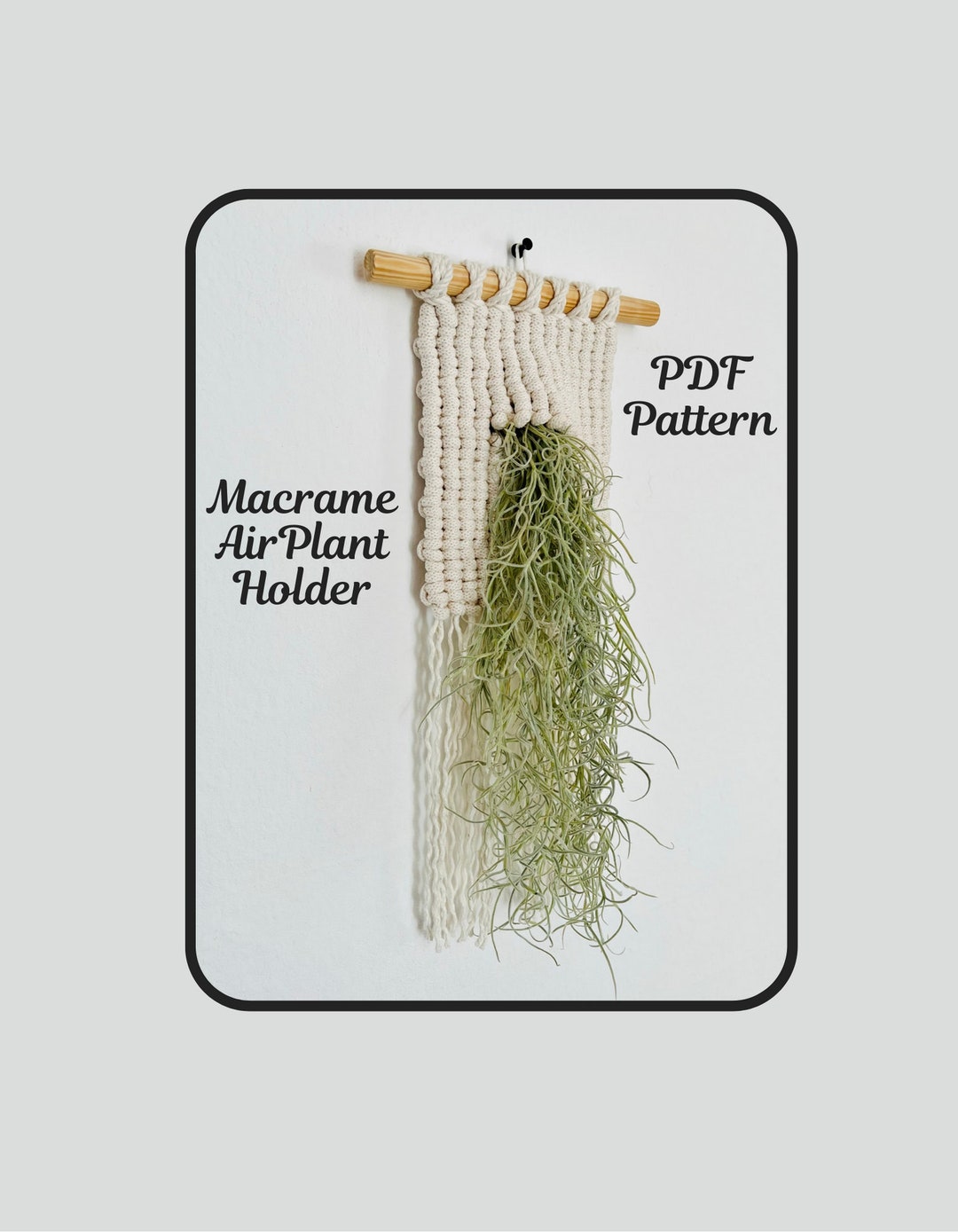Macrame Air Plant Holder PDF Pattern Macrame Plant Hanger - Etsy