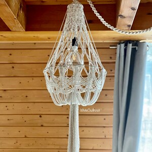 PDF Pattern Macrame Chandelier, Macrame Lampshade DIY Patterb, Macramé ...