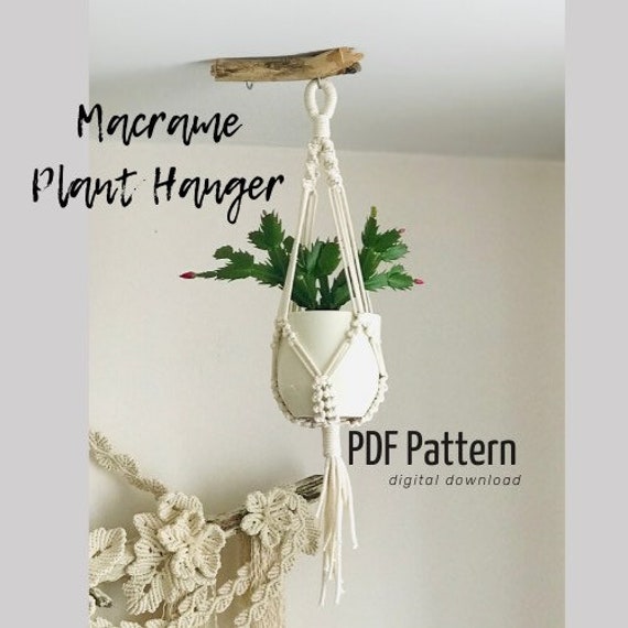 Macrame Plant Hanger PDF Pattern DIY Macrame Plant Hanger - Etsy