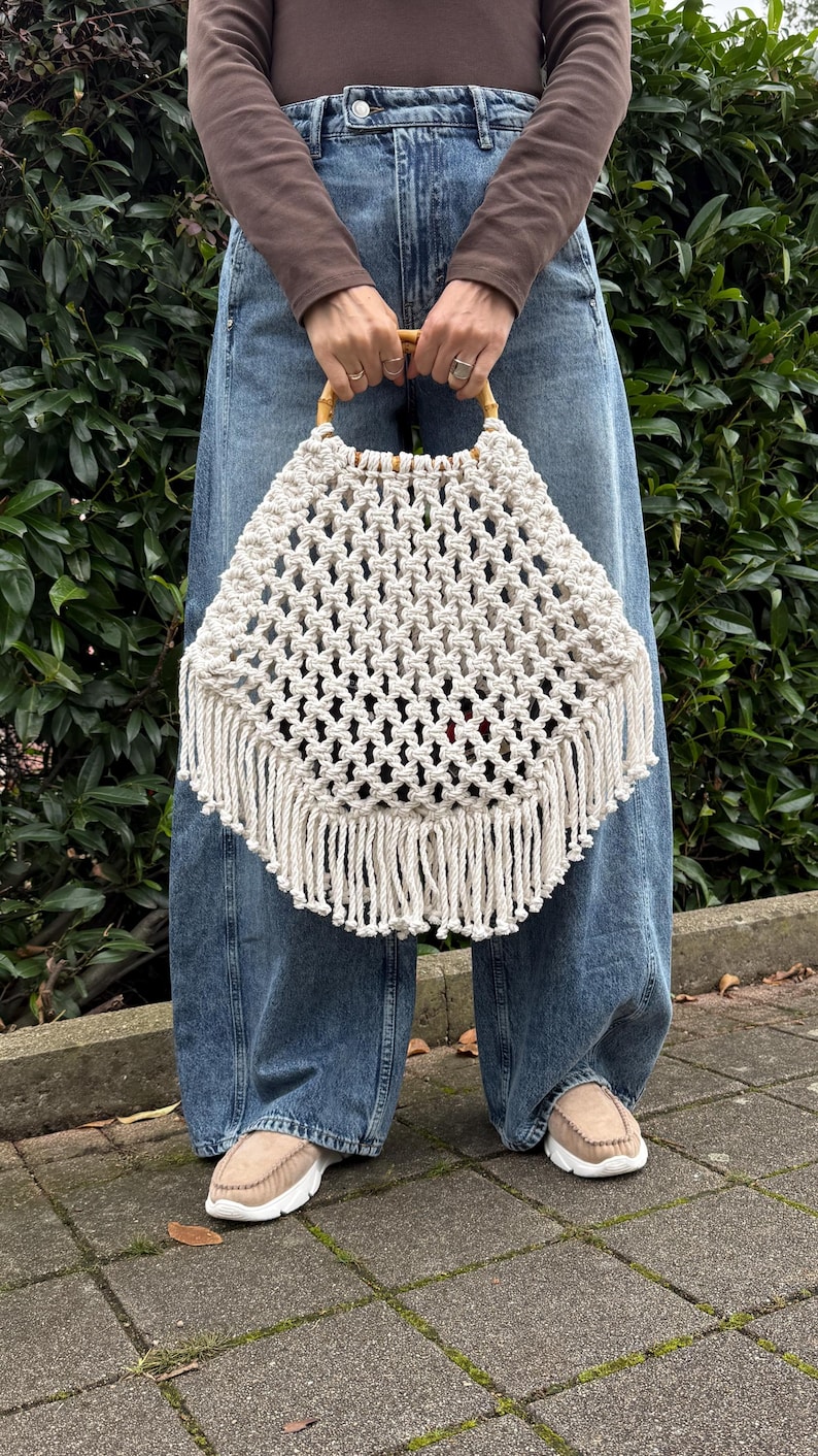 DIY Macramé Bag Pattern - Create Your Own Boho Chic Handmade Net Bag ...