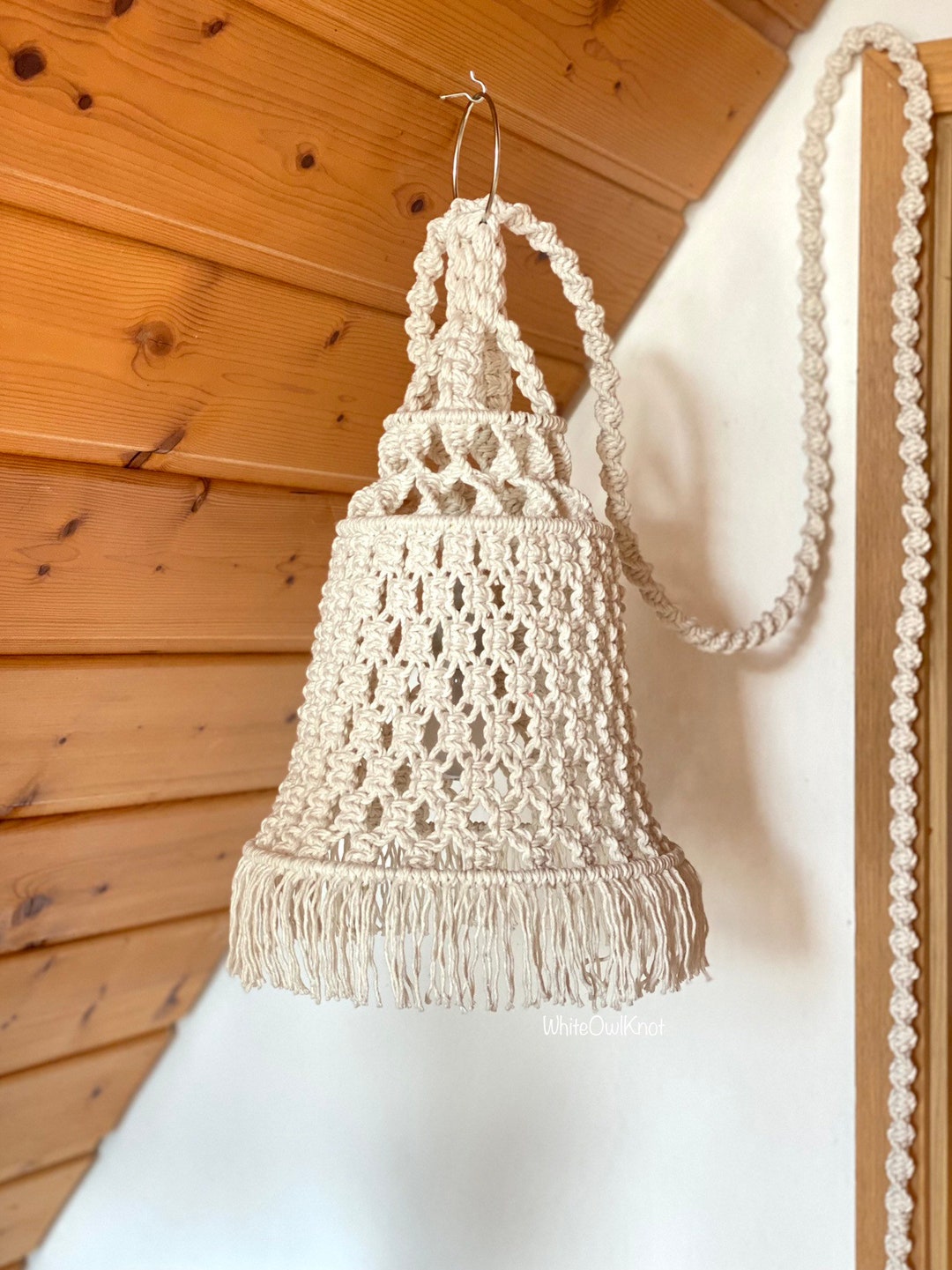 PDF Pattern Macrame Chandelier, Macrame Lampshade DIY Pattern, Macramé ...