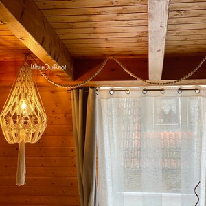 PDF Pattern Macrame Chandelier, Macrame Lampshade DIY Patterb, Macramé ...