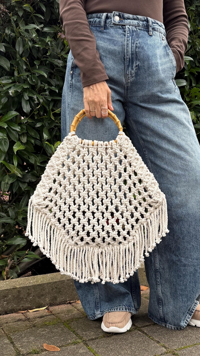 DIY Macramé Bag Pattern - Create Your Own Boho Chic Handmade Net Bag ...