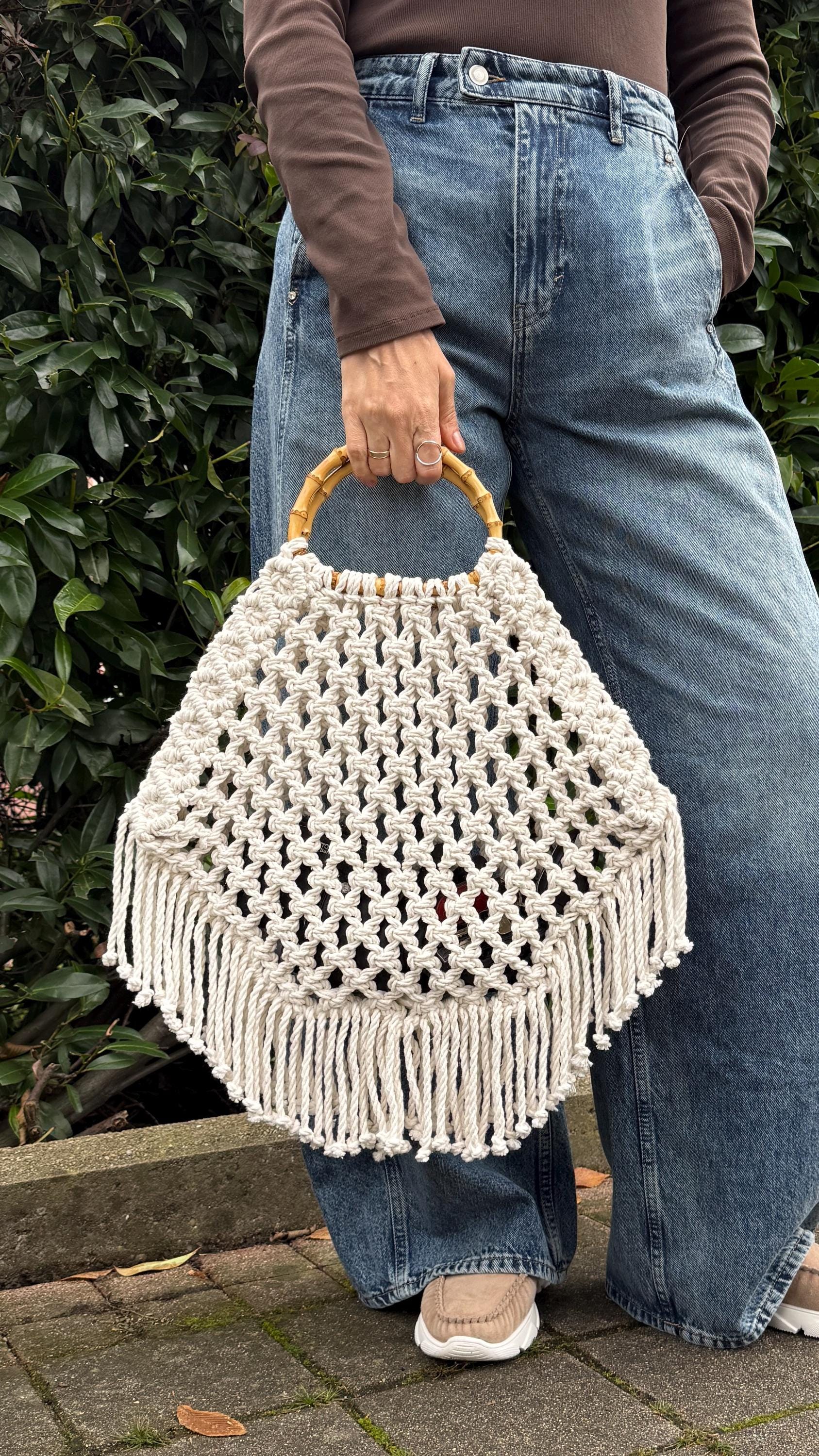 DIY Macramé Bag Pattern - Create Your Own Boho Chic Handmade Net Bag ...