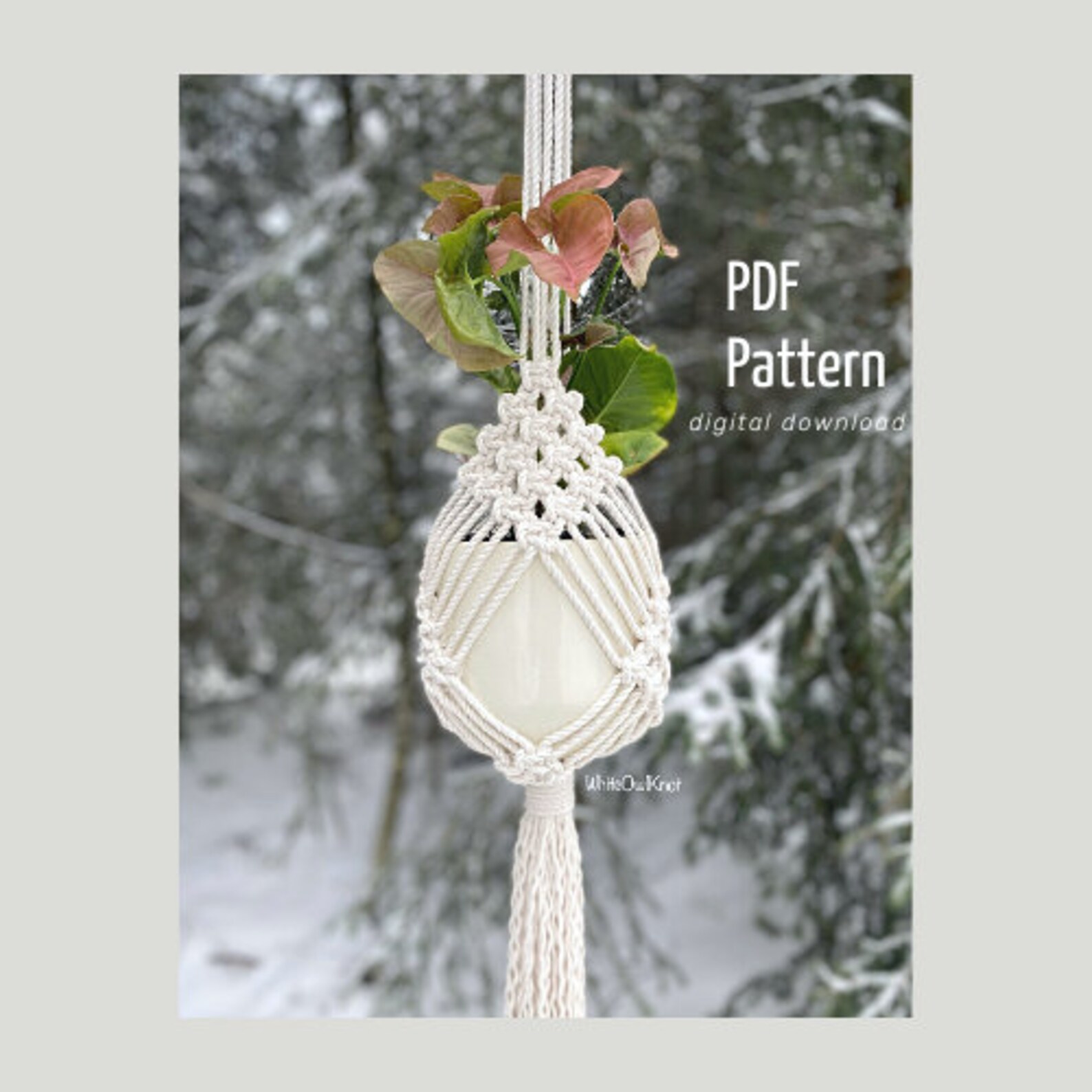 PDF Pattern Macrame Plant Hanger Rhombus Plant Hanger DIY - Etsy