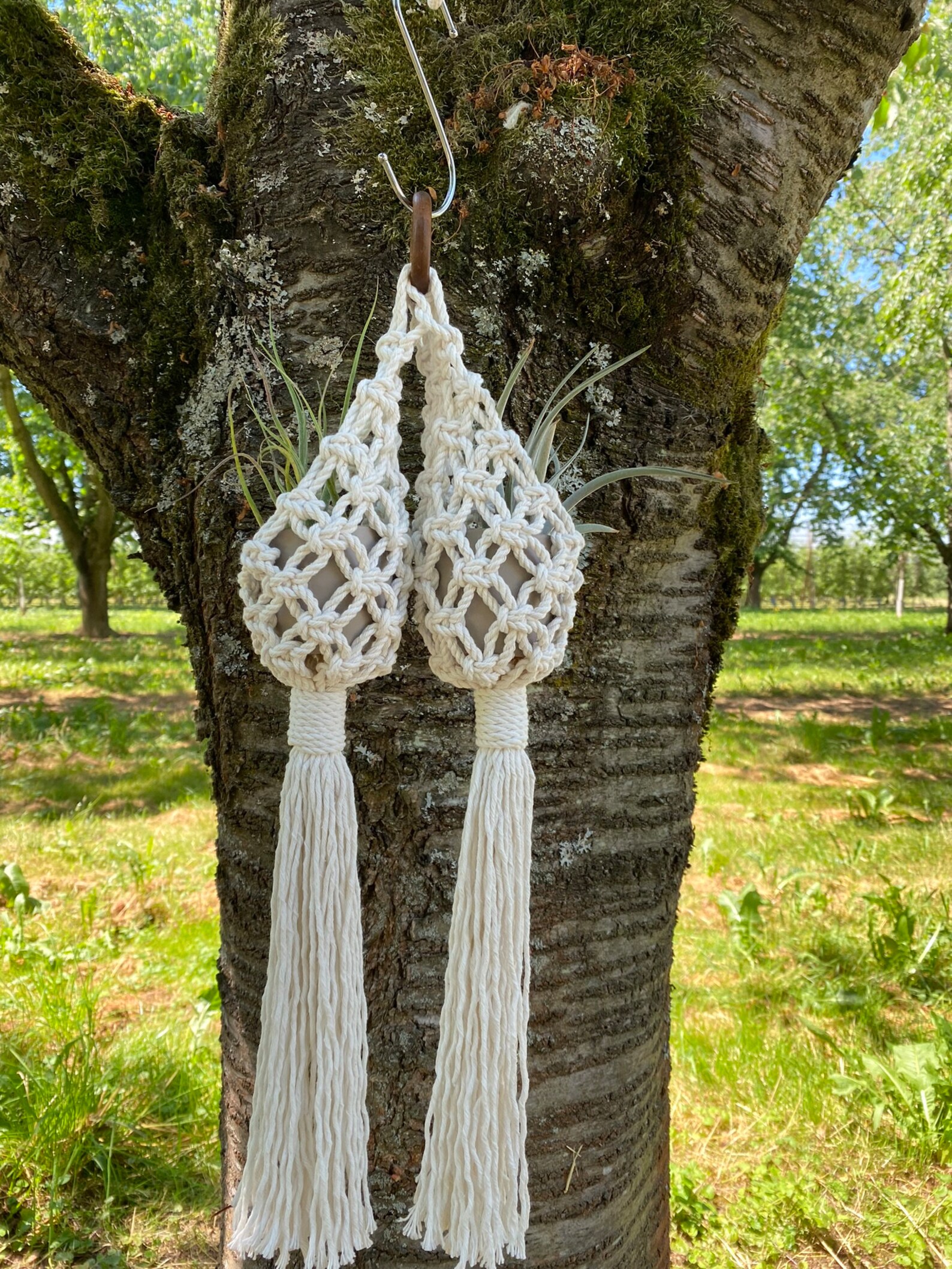 PDF Pattern Macrame Double Pod Planter, Macrame Plant Hanger Tutorial ...
