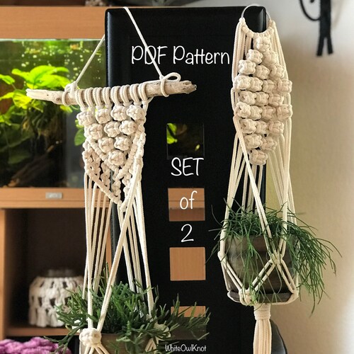 PDF Pattern Macrame Pod Planter Macrame Plant Hanger - Etsy Canada