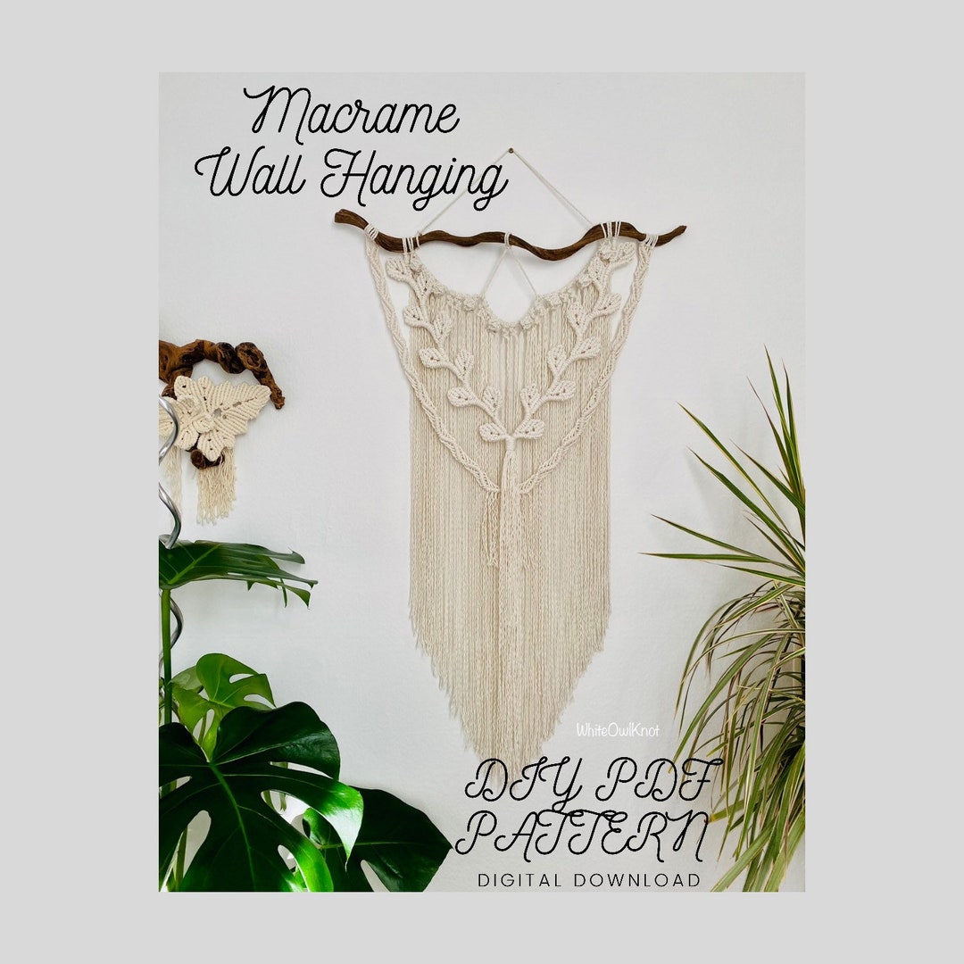 DIY Macrame Wall Hanging, Beginner Friendly Macrame PDF Pattern, Step ...