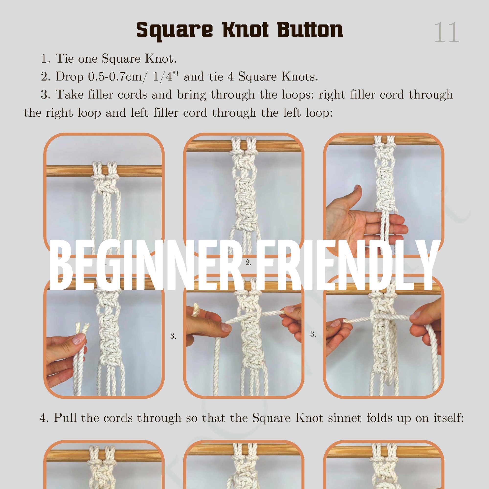 Knot Guide E-book, Self-teaching Macrame Basic Knots, Learn Macrame ...