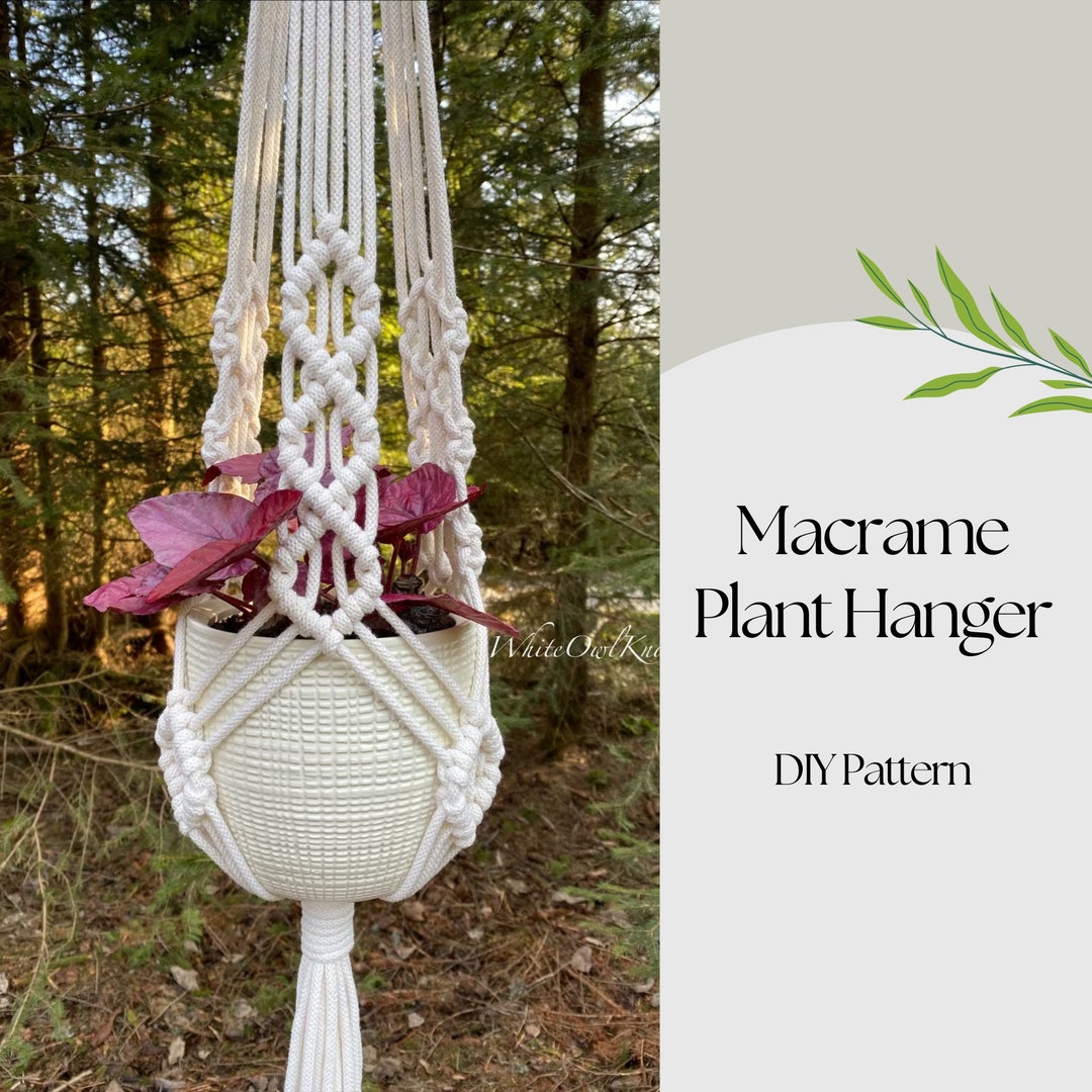 DIY Macrame Plant Hanger PDF Pattern, Tutorial Instructions, Macrame ...