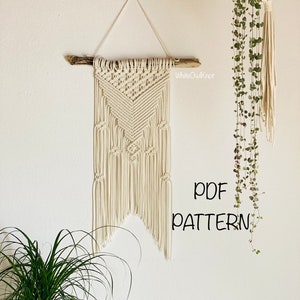 PDF Pattern Macrame Wall Hanging Macrame Tutorial BEGINNER - Etsy