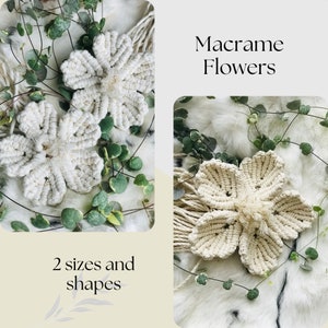 Macrame Flower DIY Patterns: Create 2 Sizes&shapes With PDF Step-by ...