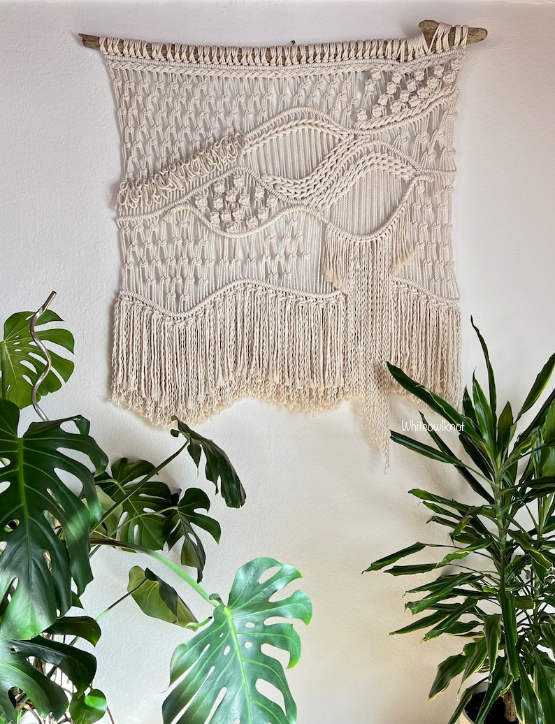 DIY Macraweave Wall Hanging, PDF Pattern and Macrame Knots and ...