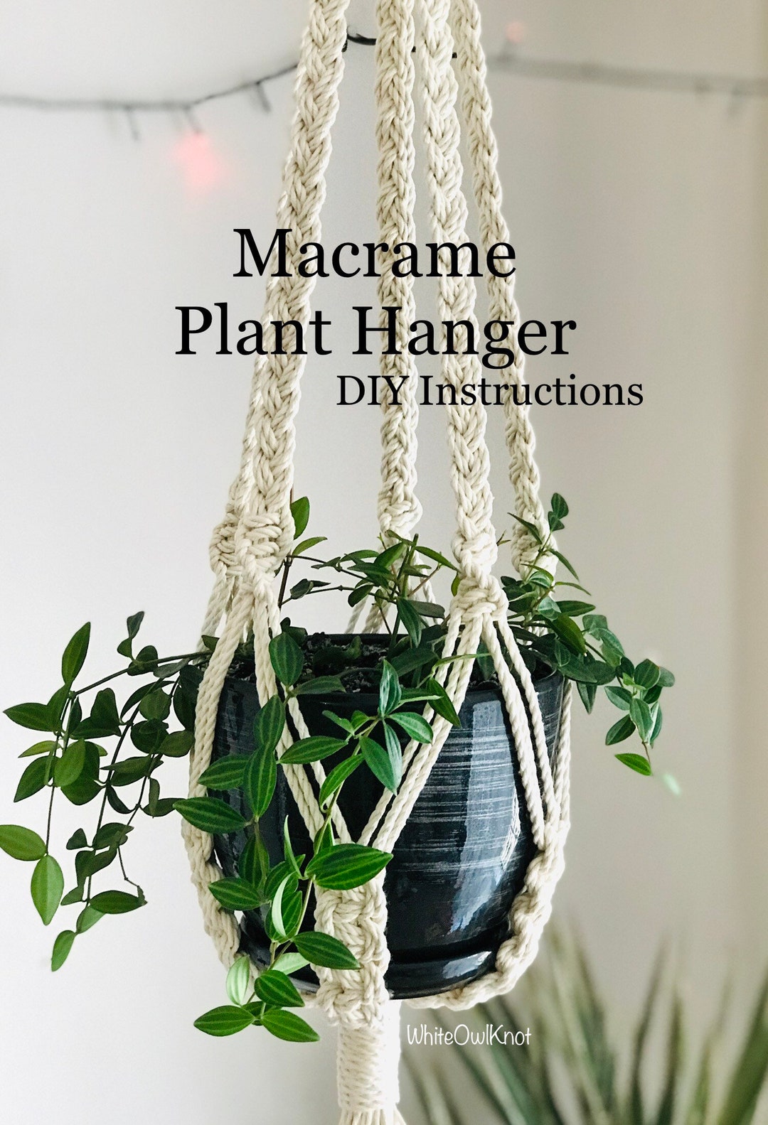 Macramé Pattern Plant Hanger Pdf DIY Tutorial Instructions - Etsy