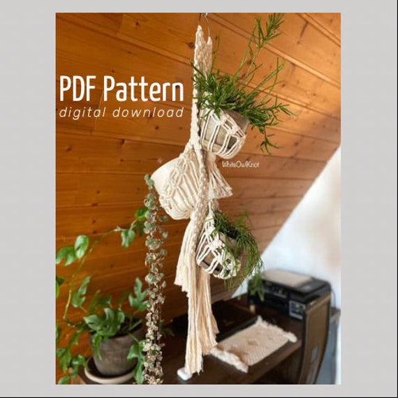 PDF Pattern Macrame Plant Hanger Multiple Plant Hanger DIY - Etsy