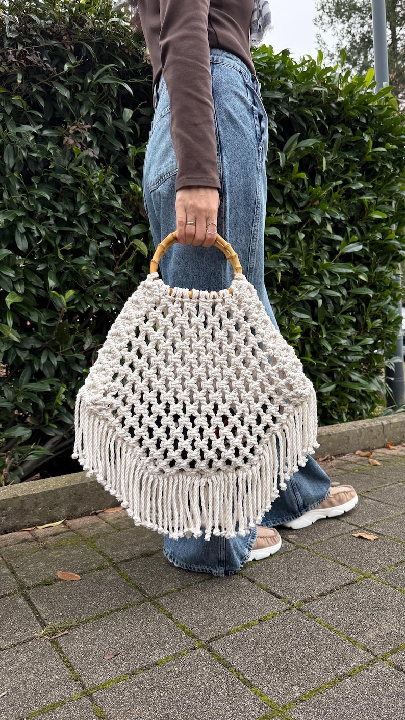 DIY Macramé Bag Pattern - Create Your Own Boho Chic Handmade Net Bag ...