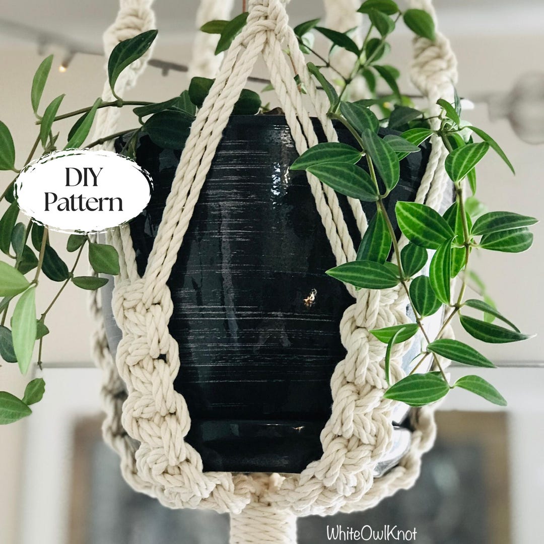 Macramé Pattern Plant Hanger Pdf, DIY Tutorial Instructions, Macrame ...