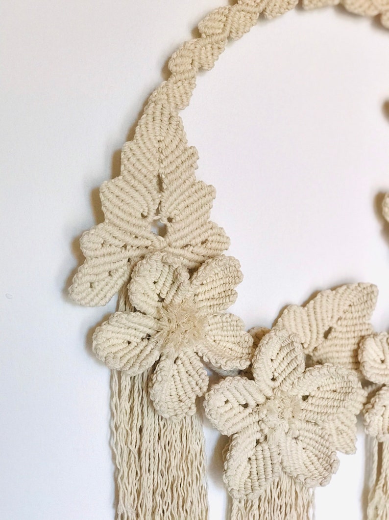 Macrame PATTERN Flower Wreath Written PDF Set of Macrame PDF | Etsy