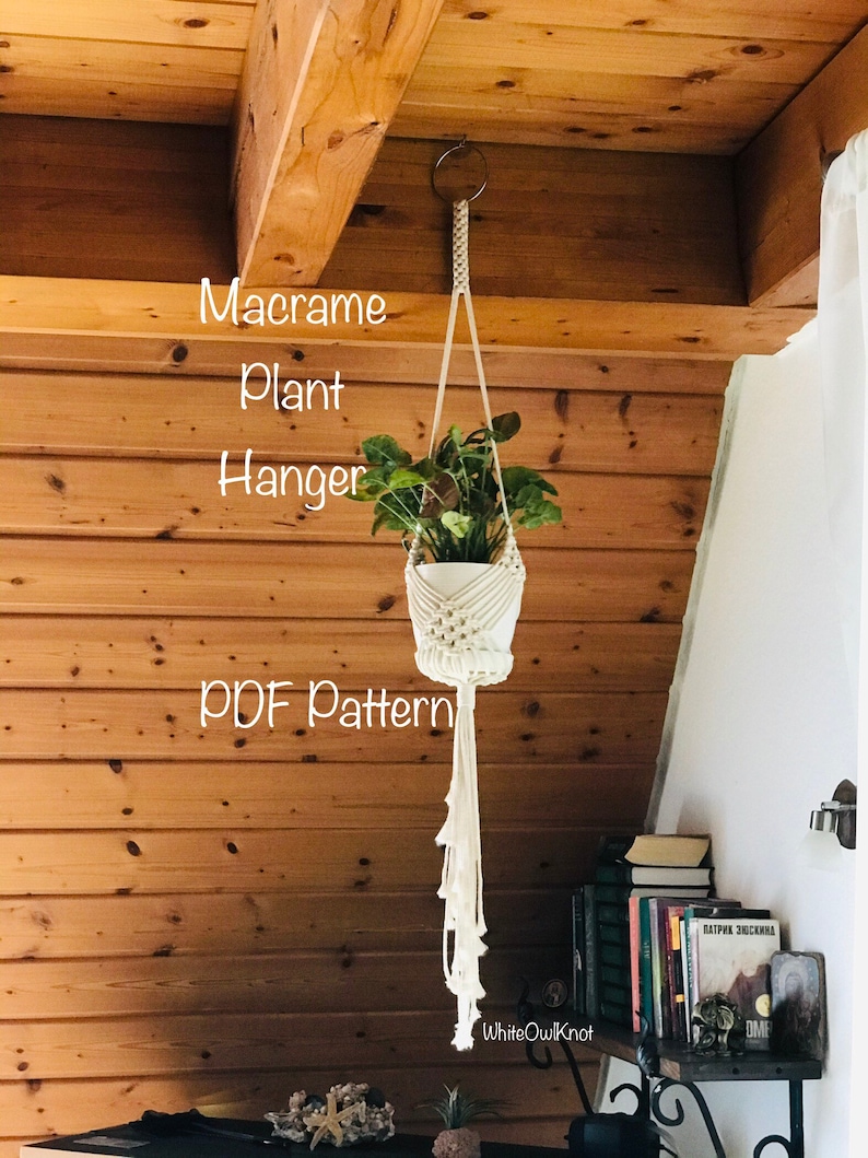 PDF Pattern Macrame Plant Hanger Rhombus Plant Hanger DIY | Etsy