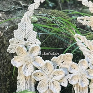 DIY Pattern Big Macrame Leaf. Macramé Pattern for Beginners. Floral ...