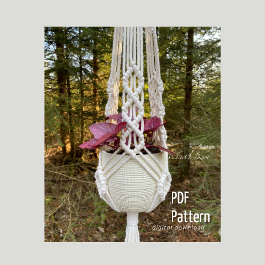 DIY Macrame Plant Hanger PDF Pattern Tutorial Instructions - Etsy