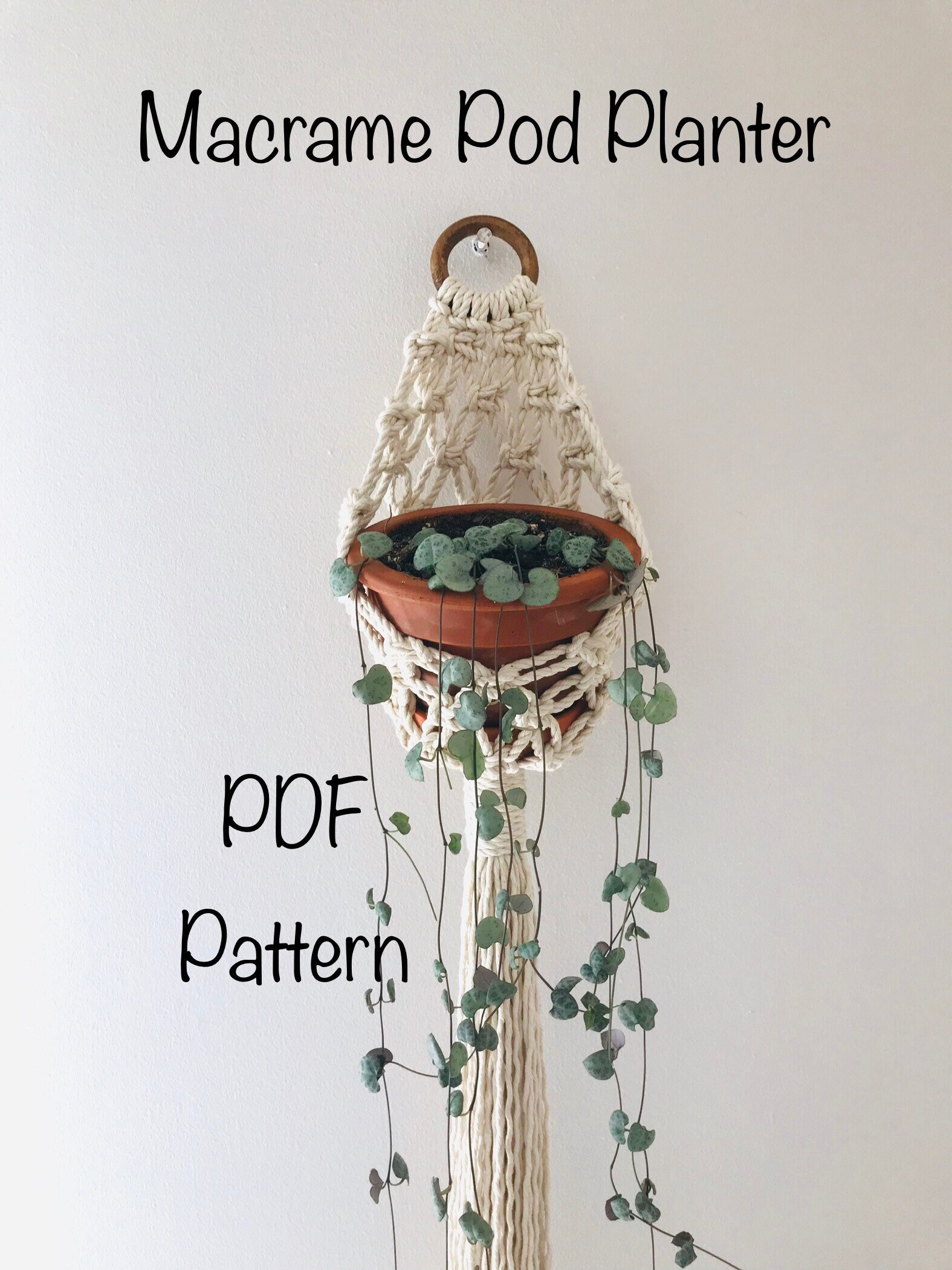 PDF Pattern Macrame Pod Planter Macrame Plant Hanger - Etsy Canada