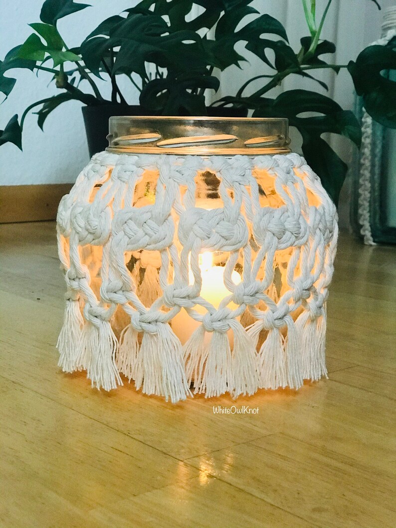 Macrame Jar Cover PDF Pattern Macrame Tutorial Josephine | Etsy