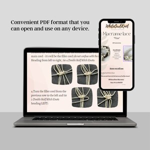 Macrame Lace BEGINNER Pattern, Tutorial PDF Pattern, Step by Step ...