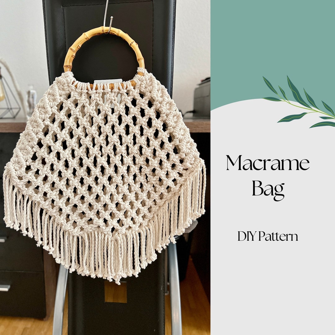 DIY Macramé Bag Pattern - Create Your Own Boho Chic Handmade Net Bag ...