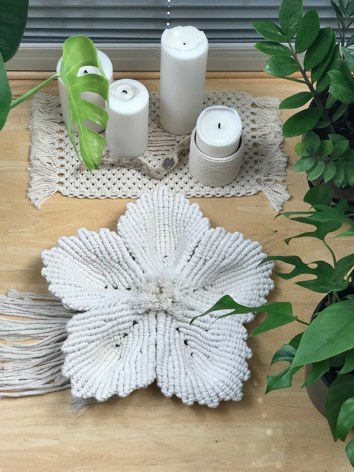 PDF Pattern XL Macrame Flower Macrame Flowers Tutorial DIY - Etsy