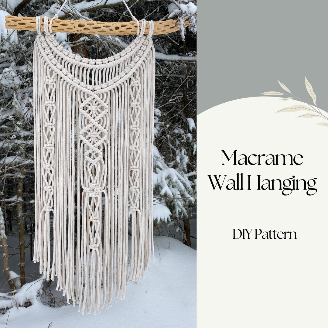 PDF Pattern Macrame Wall Hanging, Macrame DIY Pattern for Beginners,step by Step Instructions ...