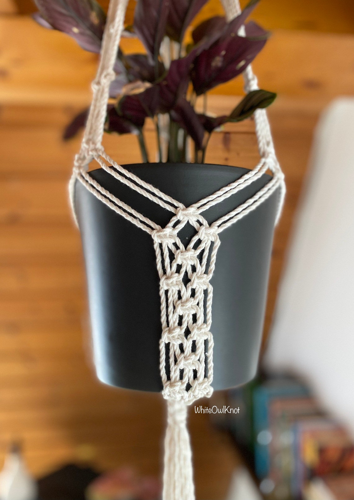 DIY PDF Pattern Macrame Plant Hanger Square Knots Easy to - Etsy