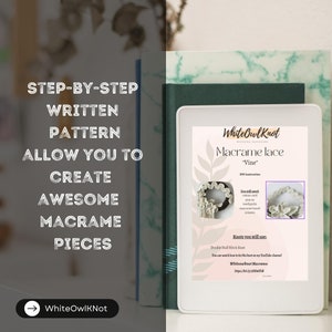 Macrame Lace BEGINNER Pattern, Tutorial PDF Pattern, Step by Step Instructions, DIY Macrame ...