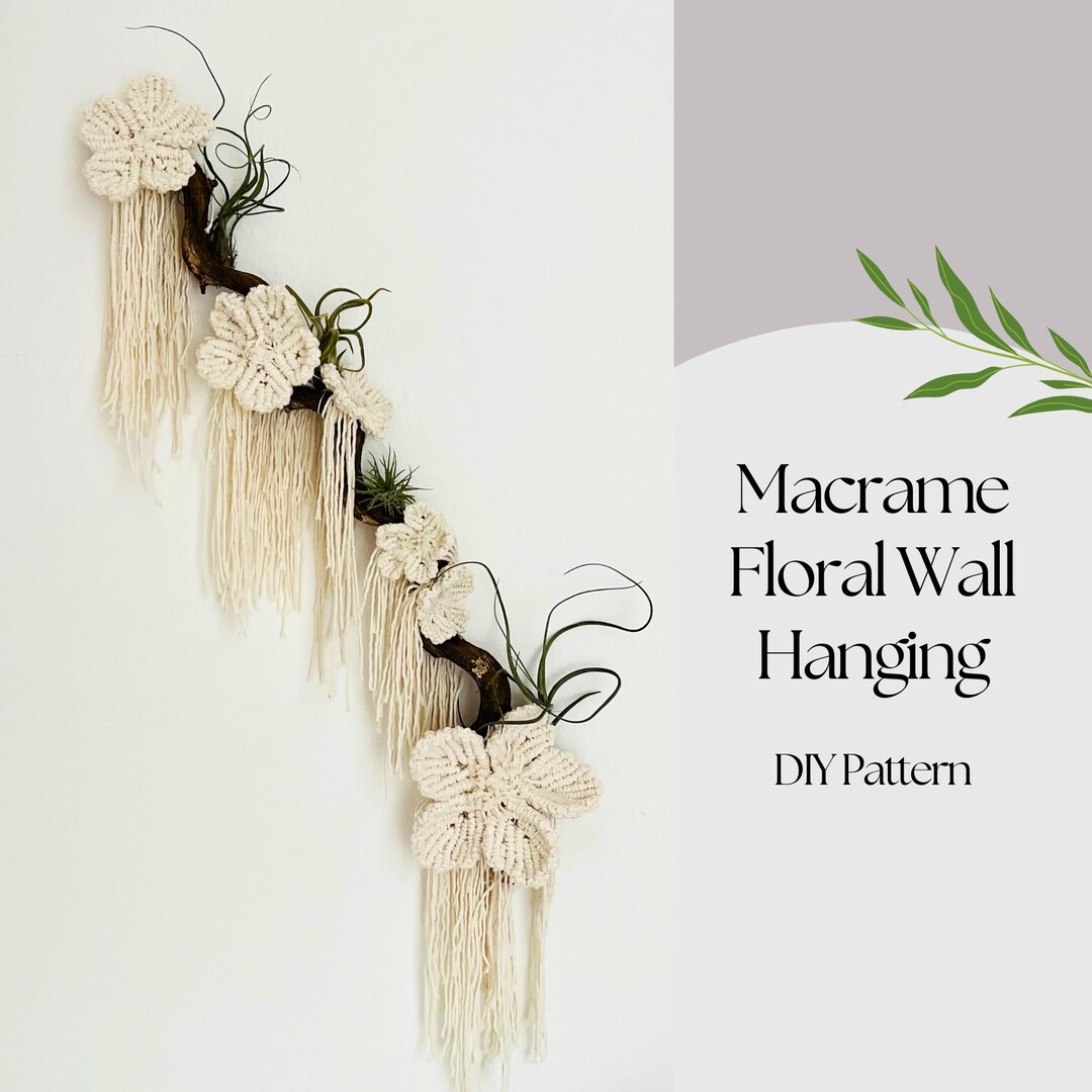 DIY Flower Stick Macrame Pattern, Written PDF, Set of 3 Macrame PDF Patterns, Digital Download ...