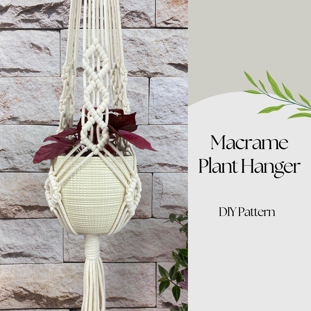 DIY Macrame Plant Hanger Pattern, Macrame DIY Written Tutorial, Macramé ...
