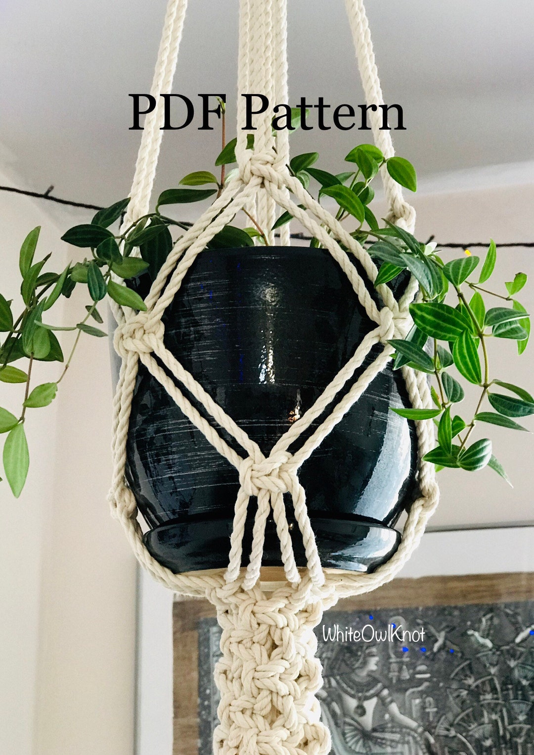 Macrame Plant Hanger PDF Pattern Macramé Pattern BEGINNER - Etsy