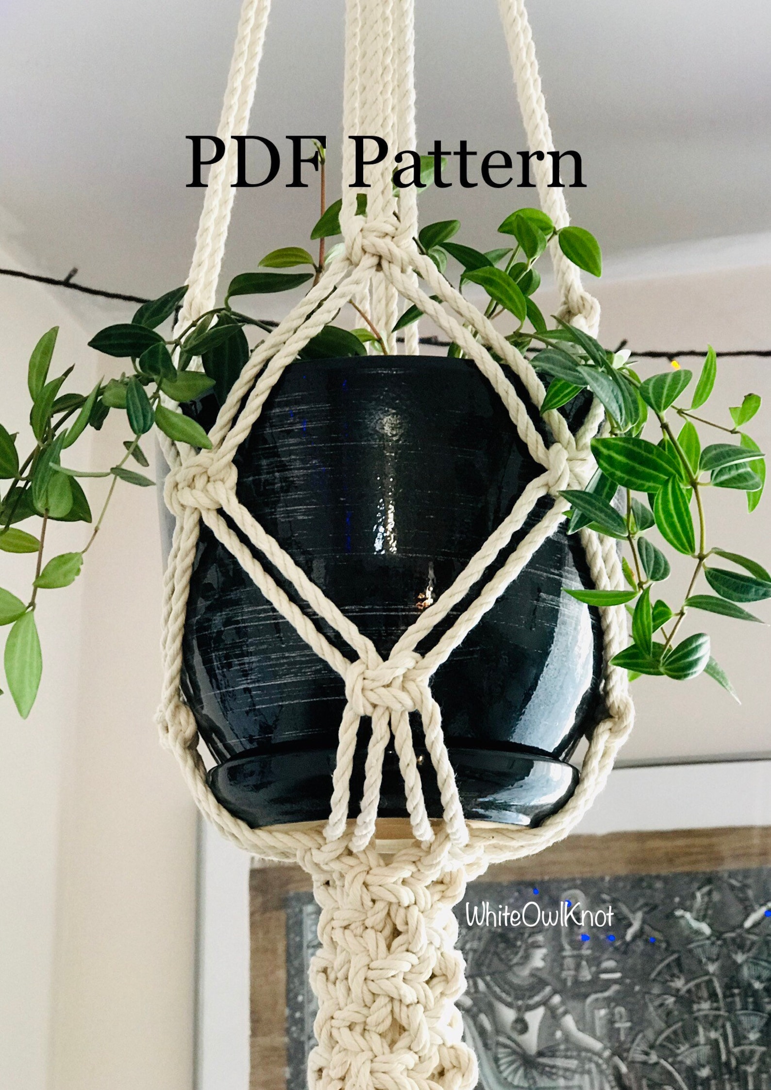 Macrame Plant Hanger PDF Pattern Macramé Pattern BEGINNER - Etsy