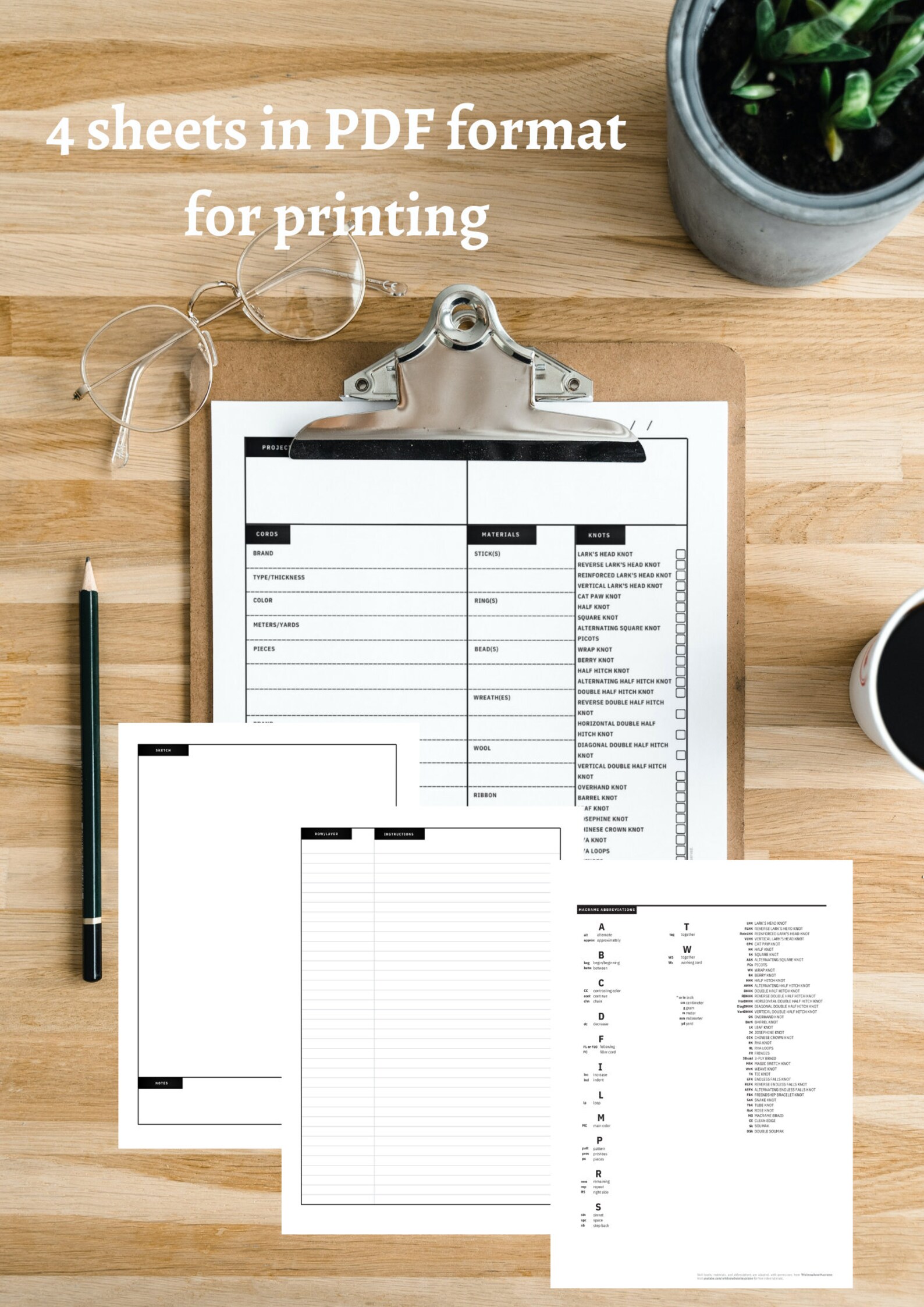 PATTERN WRITING NOTES. Crafting Convenience: Macrame Pattern Writing ...