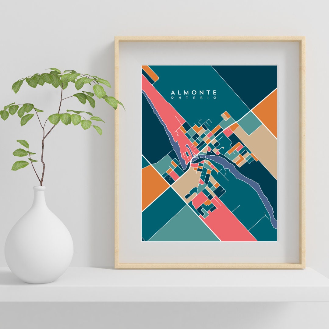 ALMONTE Instant Download Artwork Print, Map Art, Art Print, Almonte ...