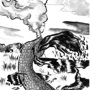 Illustration black Snakes Bleed Anti-dapl Art - Etsy