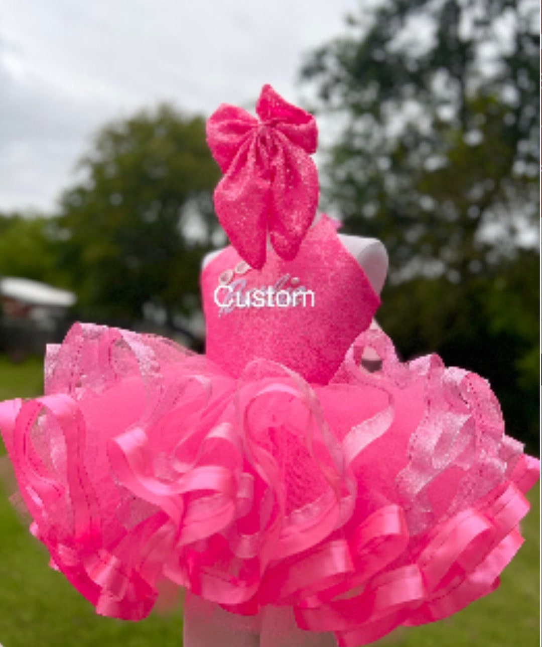 Dolly Outfit, Girls Outfit, Tutu Set, Neon Pink Tutu Set - Etsy