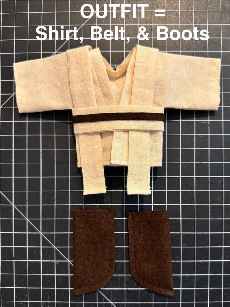 Christmas Elf Costume Samurai Clothes, Doll Outfit, Brown Robe, Sword ...