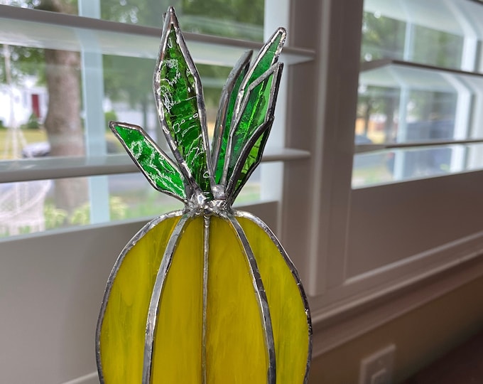 3D Stained Glass Pineapple - Etsy