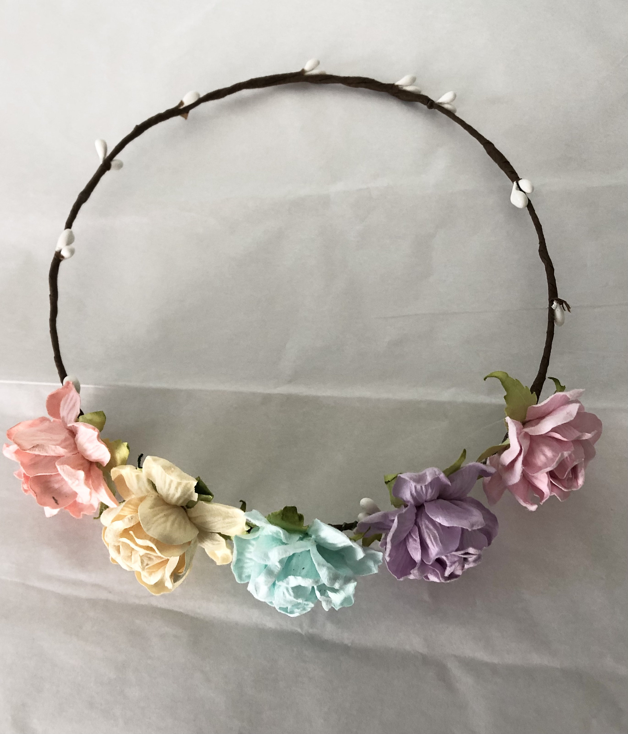 Unique Tea Rose Crown Pastel Color Crown Flower Girl | Etsy