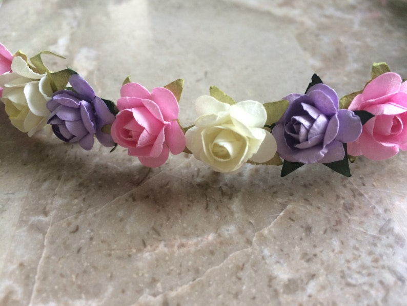 Easter Crown Flower Girl Crown Toddler Headband Pink Purple - Etsy
