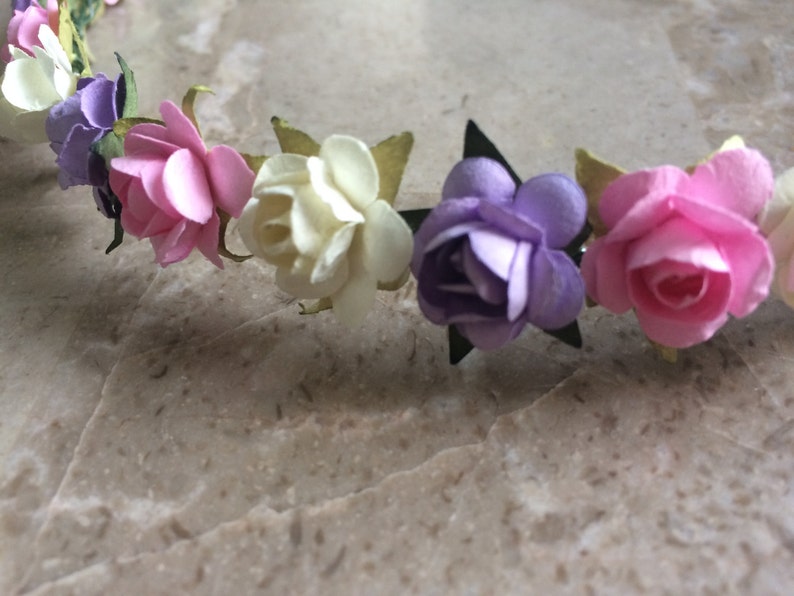 Easter Crown Flower Girl Crown Toddler Headband Pink Purple - Etsy