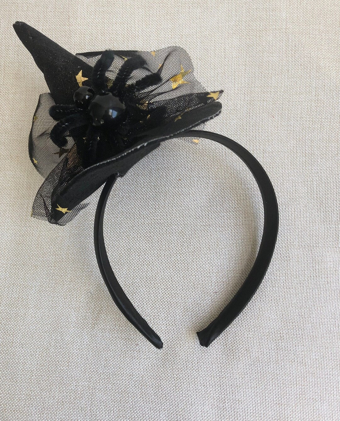 Spider Bow Witch Hat Headband , Halloween Headband, Black Widow Witch ...
