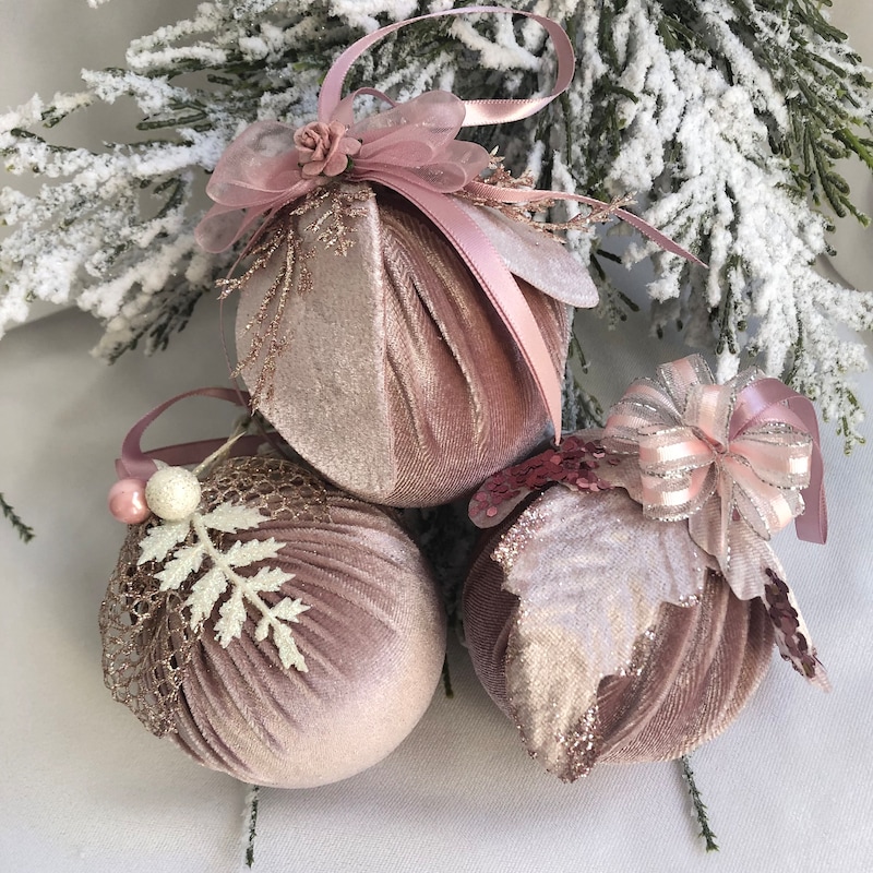Pink Christmas Ornaments - Etsy