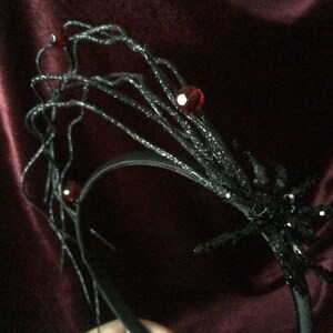 Spider Queen Crown, Halloween Headband, Black Widow and Bloody Red ...