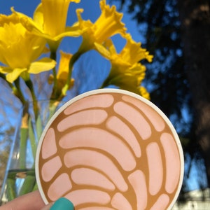 Pink Concha Pan Sticker. Pan Dulce Sticker, Concha Pan Sticker, Mexican ...